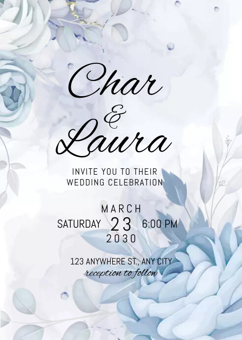 Save the Date Wedding Invitations Card Template | PosterMyWall